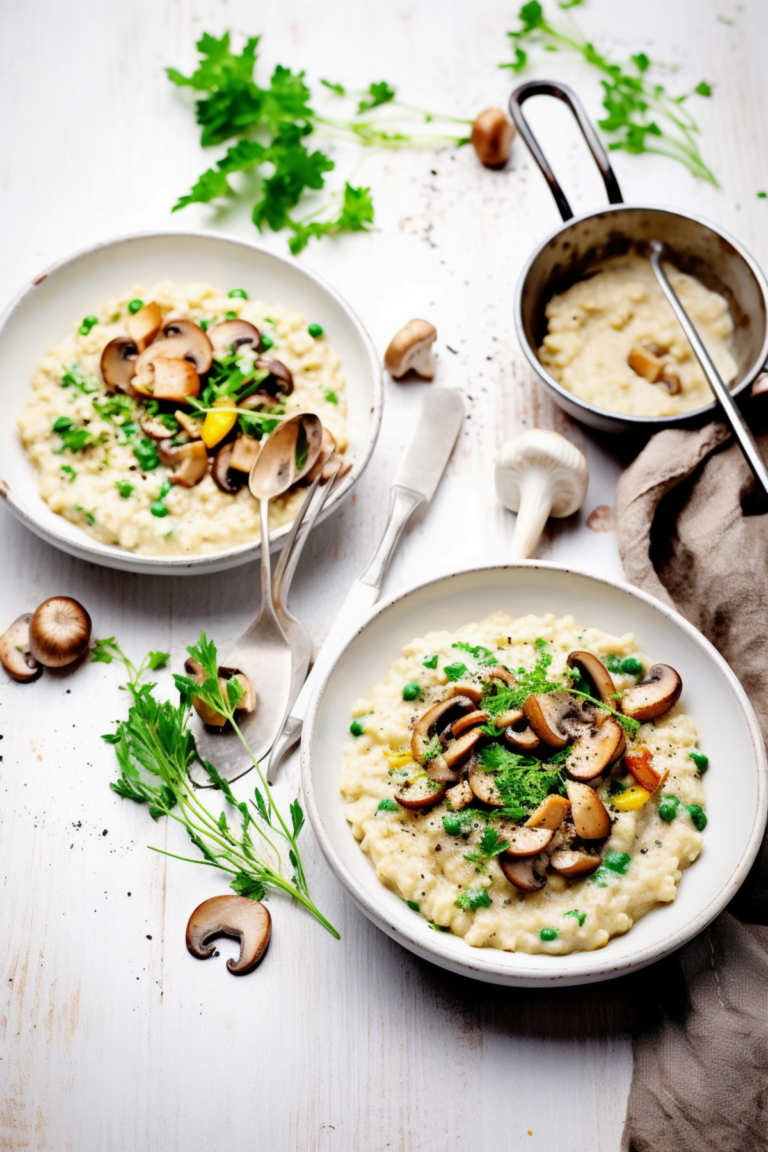 Chicken and Mushroom Risotto with Parmesan - Cooking Mediterranean