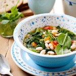 Corsican Minestra Soup with Beans and Greens - Cooking Mediterranean