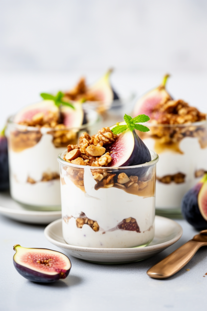 Greek Yogurt Parfait with Honey, Figs, and Walnuts - Cooking Mediterranean