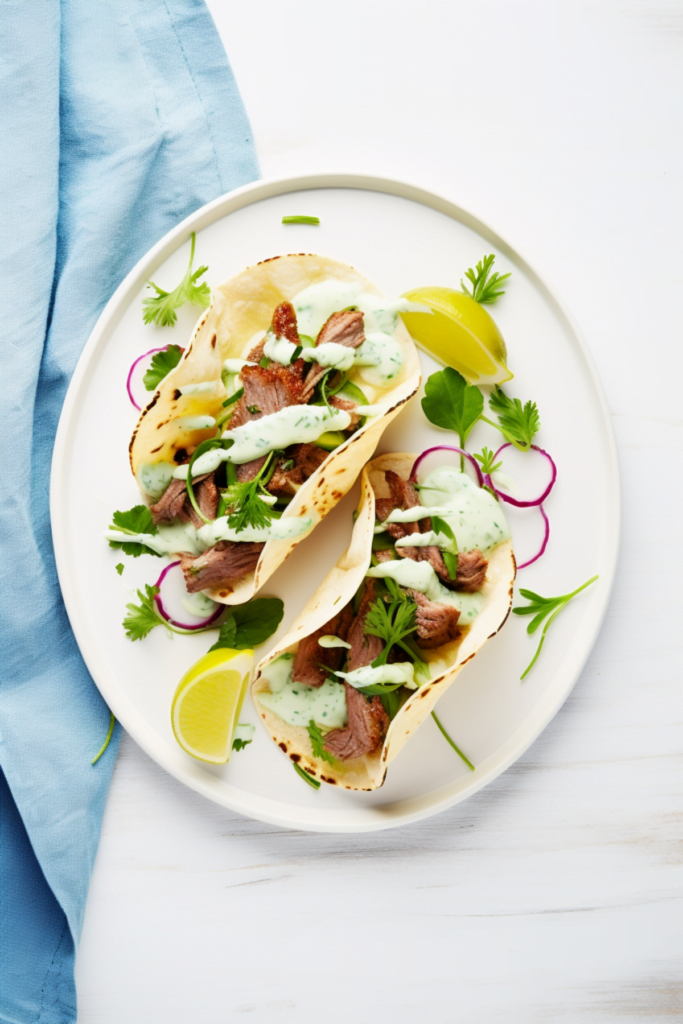Lamb Gyro Tacos with Cucumber Salsa and Garlic Sauce - Cooking ...