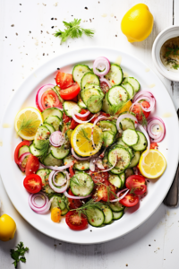 Libyan Spicy Tomato and Cucumber Salad - Cooking Mediterranean