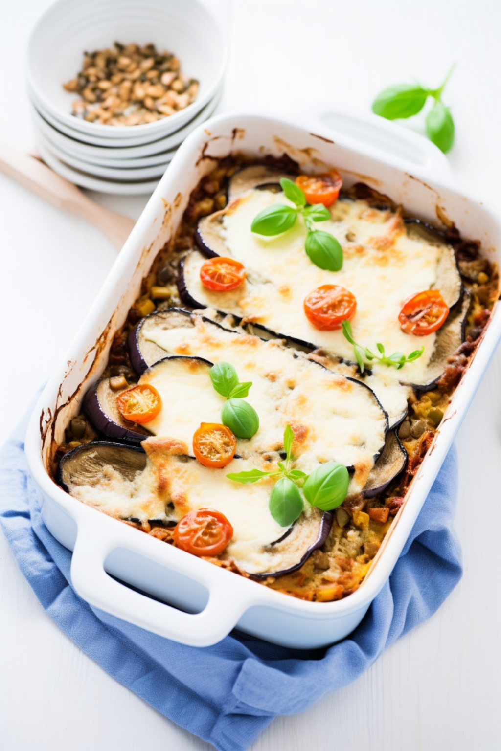 Mediterranean Lentil and Eggplant Lasagna - Cooking Mediterranean