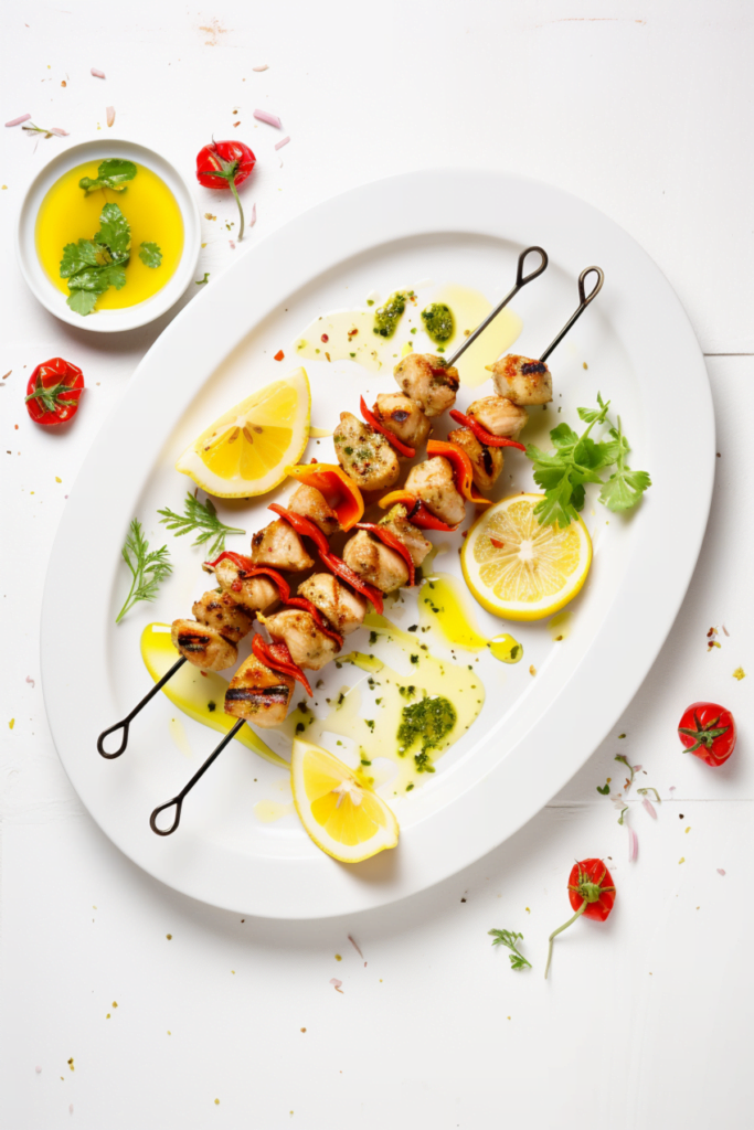 Montenegrin Chicken Skewers with Ajvar and Herbs - Cooking Mediterranean