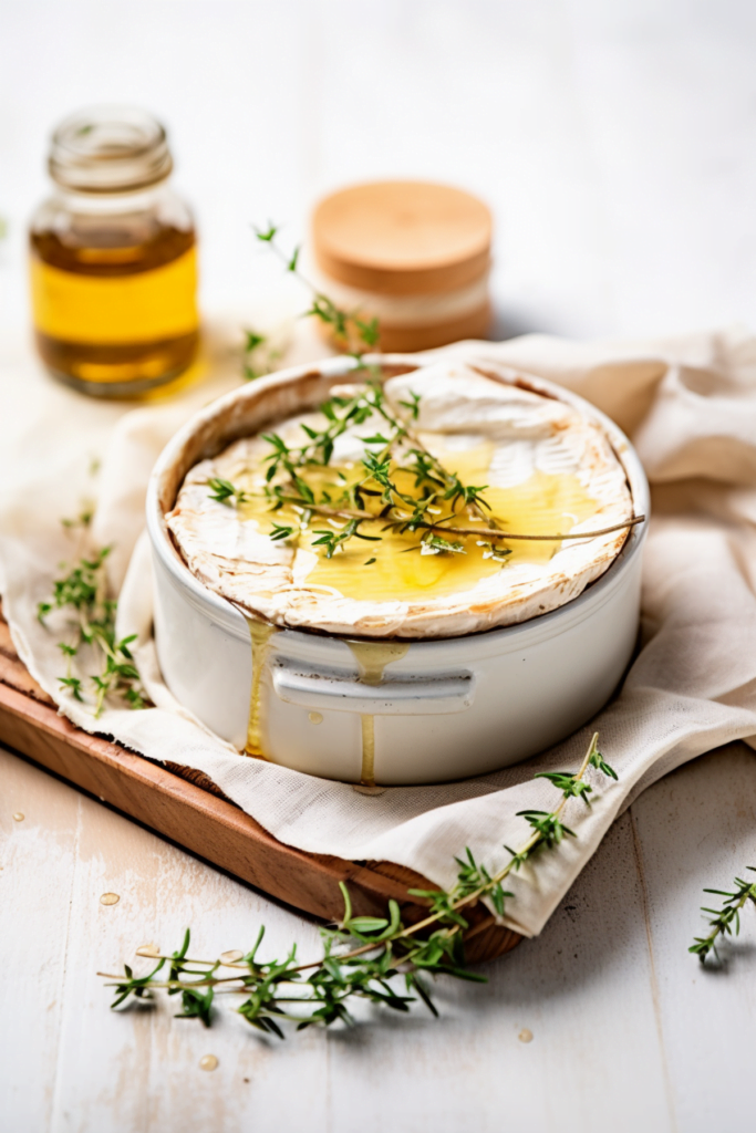 Baked Camembert with Honey and Thyme - Cooking Mediterranean