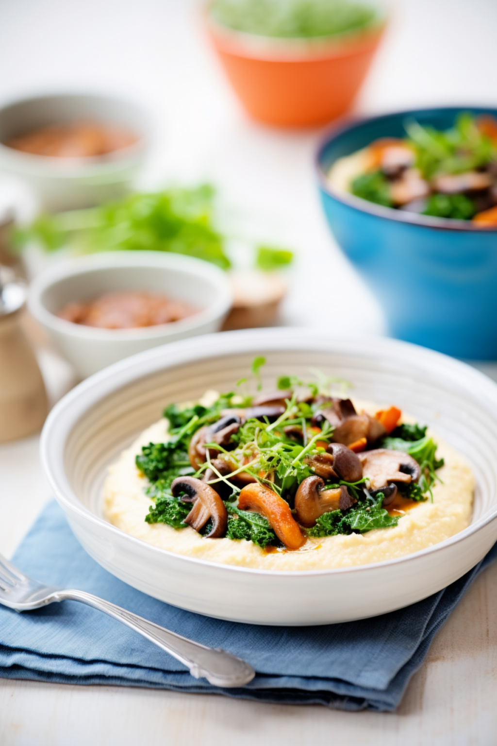 Black Sea Mushroom and Kale Stew with Polenta - Cooking Mediterranean