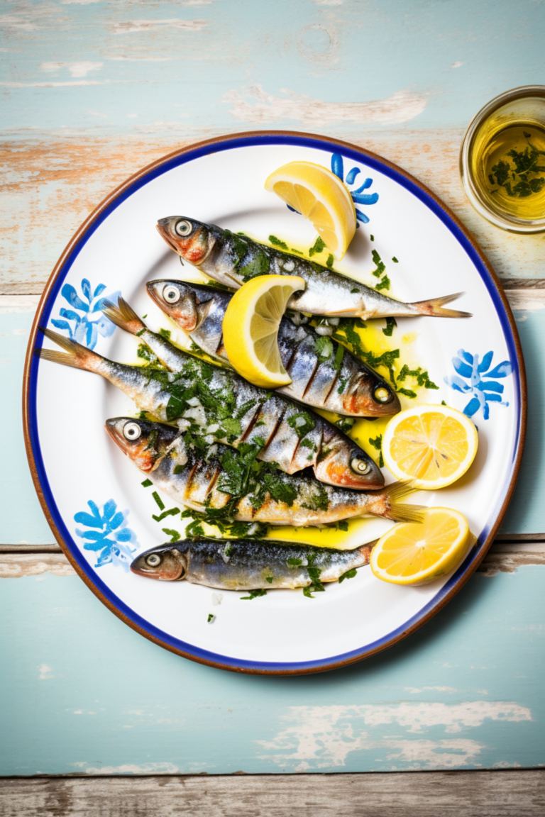 Montenegrin Grilled Sardines with Chard and Garlic - Cooking Mediterranean