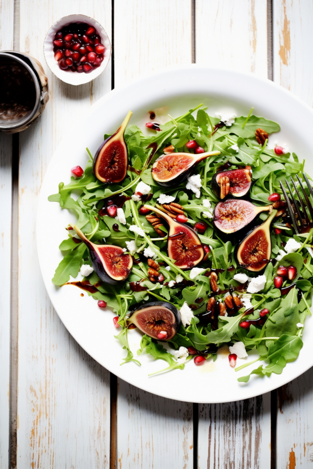 Turkish Grilled Fig Salad with Arugula and Walnuts - Cooking Mediterranean