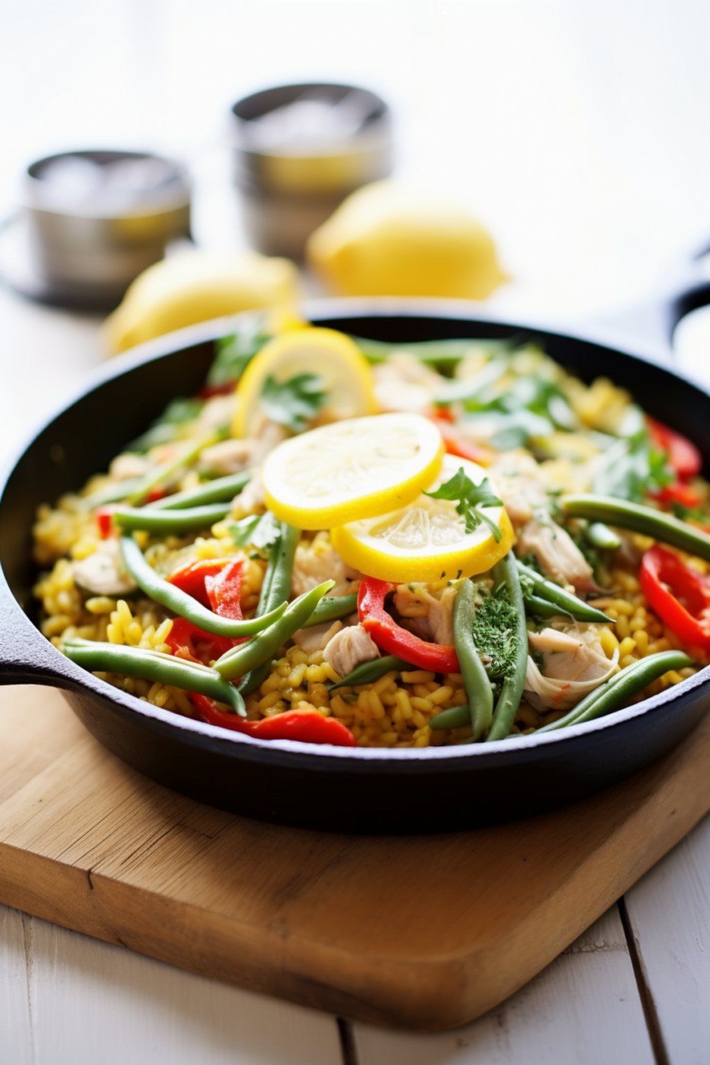 Valencian Green Bean and Artichoke Paella - Cooking Mediterranean